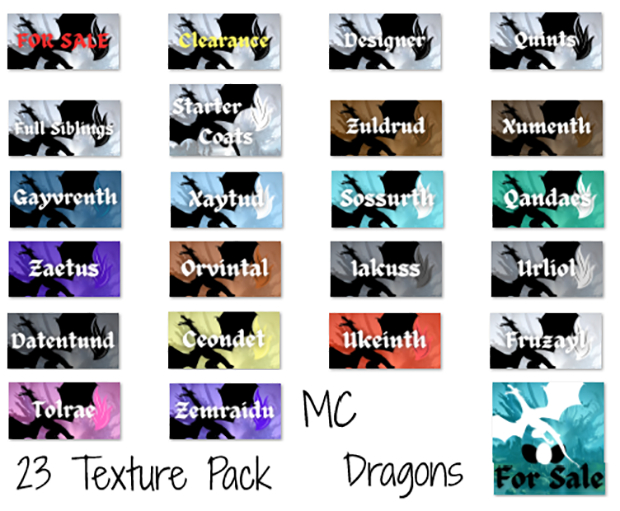 Second Life Marketplace - [LFS] MC Texture Pack - 24 Dragon Signs